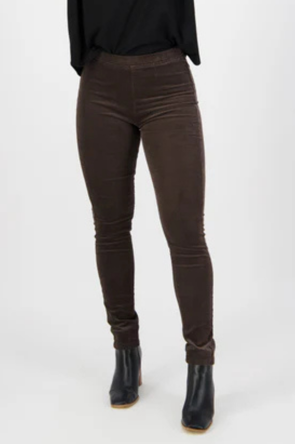 Skinny Pull On Pinwale Cord Pants - Walnut – allaboutagirl