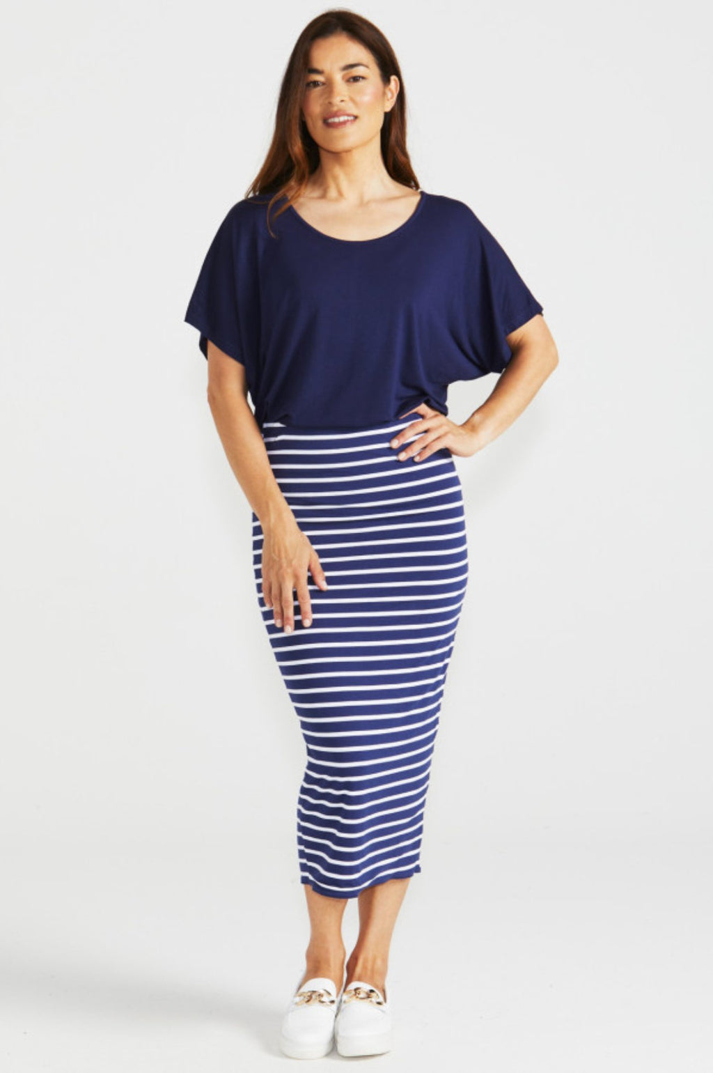 Penelope Reversable Skirt - Black/Parisian Stripe – allaboutagirl