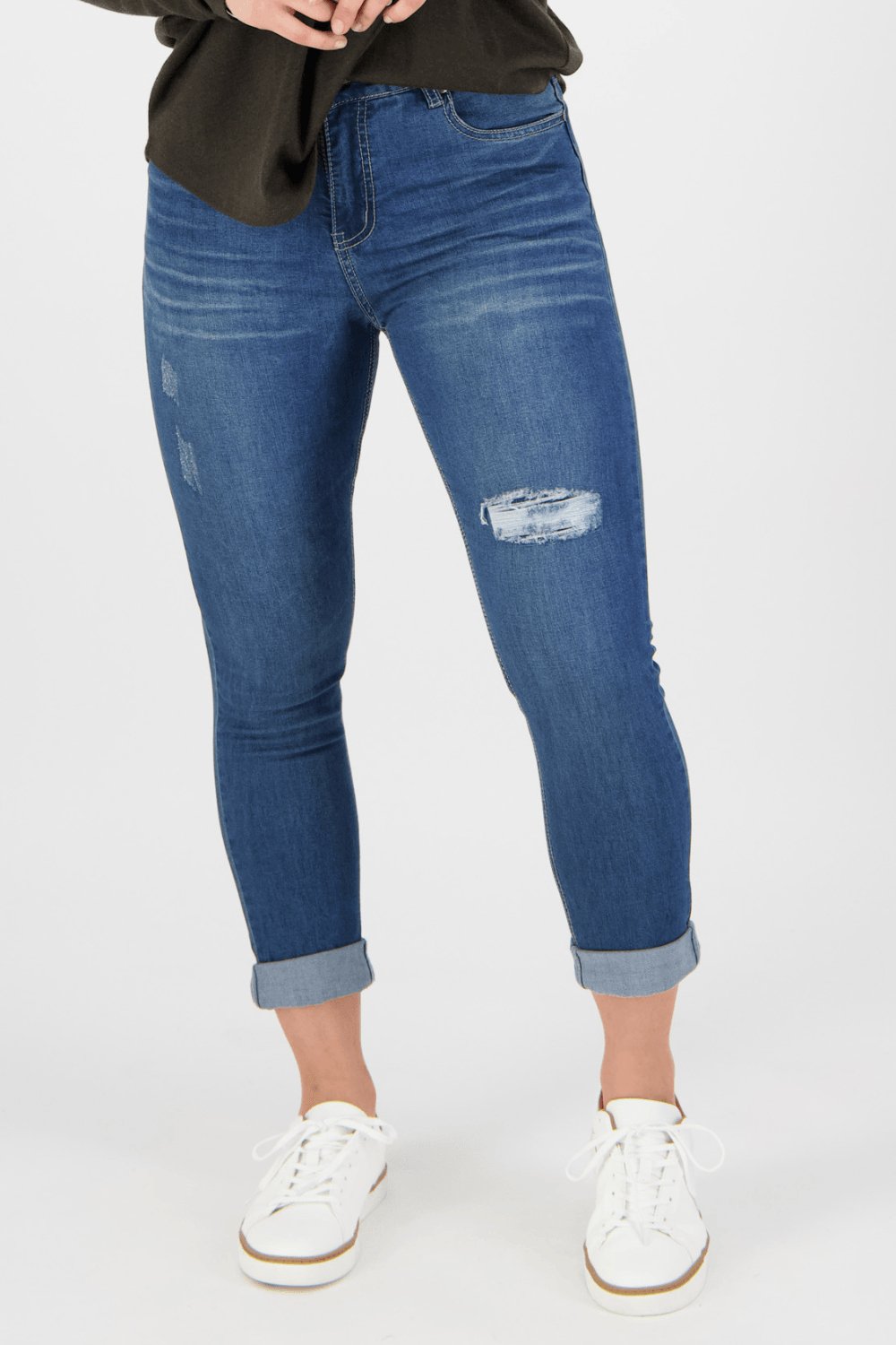 Skinny Leg Ankle Grazer Jean - Blue Denim SS – allaboutagirl